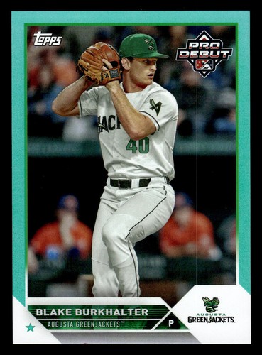 2023 Topps Pro Debut Blake Burkhalter Aqua Foil #/75 PD-187 | eBay
