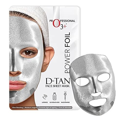 O3+ Power Foil D-Tan Face sheet mask | Glowing Skin,Tan Removal ...