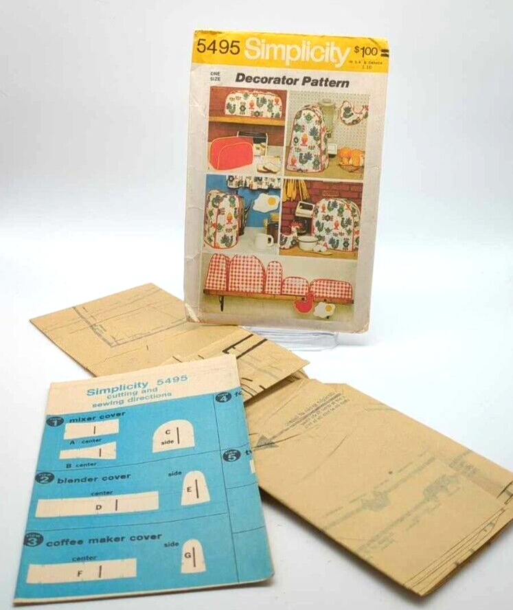 Vintage 70s Simplicity Decorator Pattern 5495 Appliance Covers Pot ...