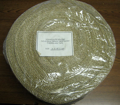 Vermiculite Coated Drop Warp Fiberglass Tape 5" x 1/8" x 100' | eBay