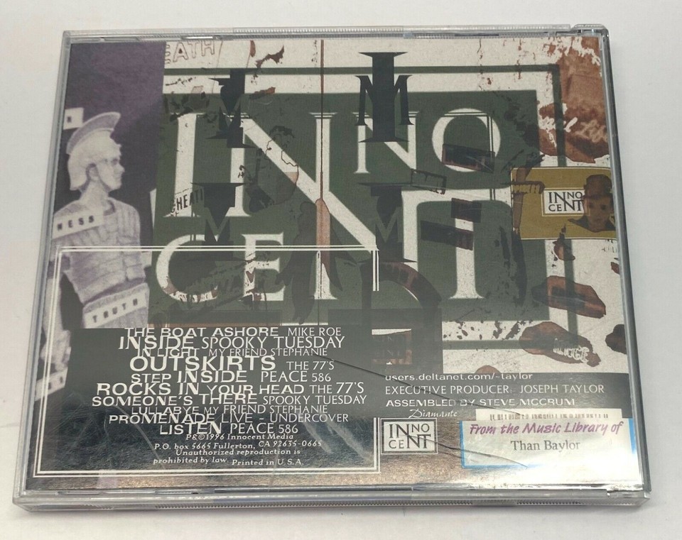 Innocent Rock CD Sampler Spooky Tuesday The 77's Mike Roe Peace 586 ...