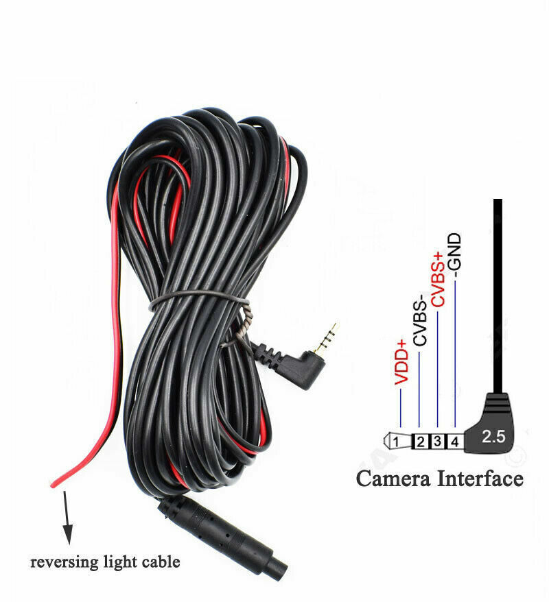 4 Pin Dash Cam Rear View Backup Camera Car Video Recorder Extension ...