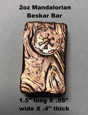 2+ oz Hand Poured Mandalorian Beskar Bar - 999 Fine - Art Collectible ...