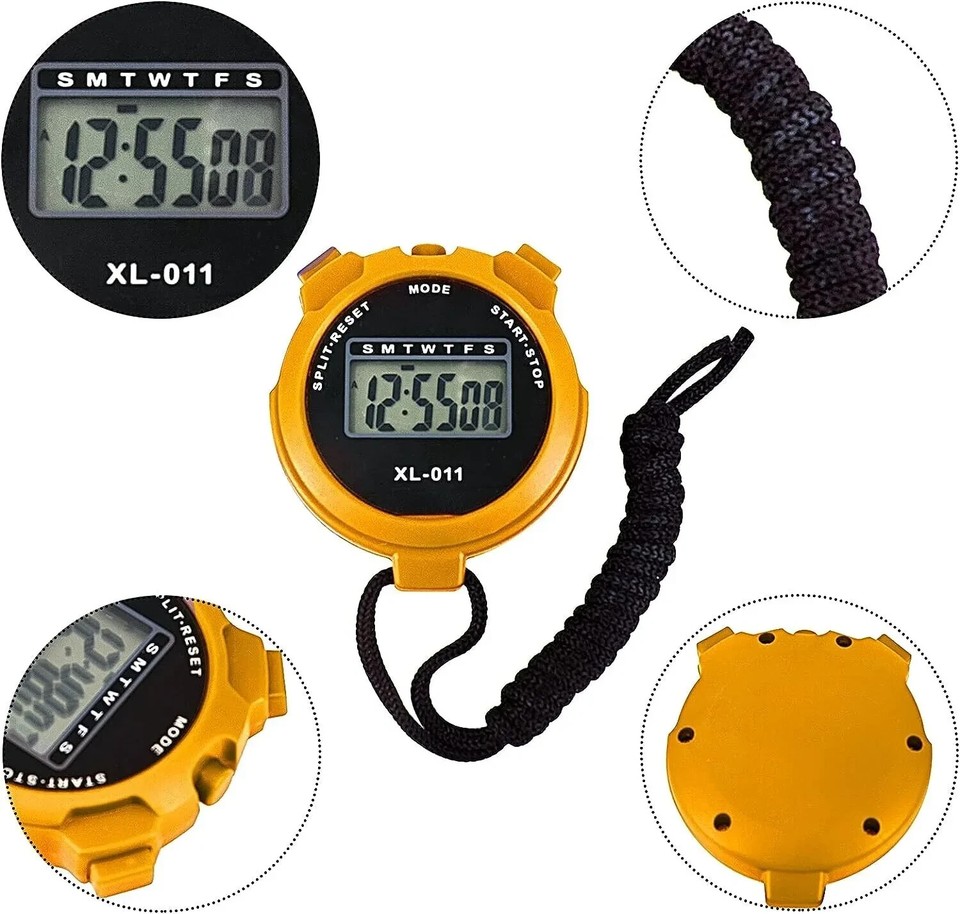 New Digital Waterproof Handheld Sports Stopwatch Stop Watch Timer Alarm ...
