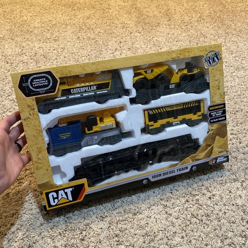 Caterpillar Construction Iron Diesel Train Motorized CAT 7ft track Toy ...
