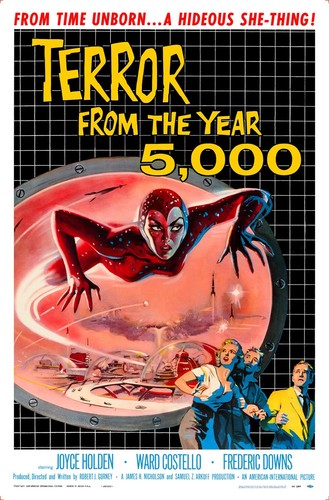 TERROR FROM THE YEAR 5000 (1958) 27"x41" one sheet sci-fi movie poster ...