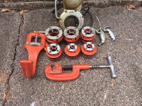 Ridgid 700 power drive pipe threader full set of 2” to 1/2” dies | eBay UK