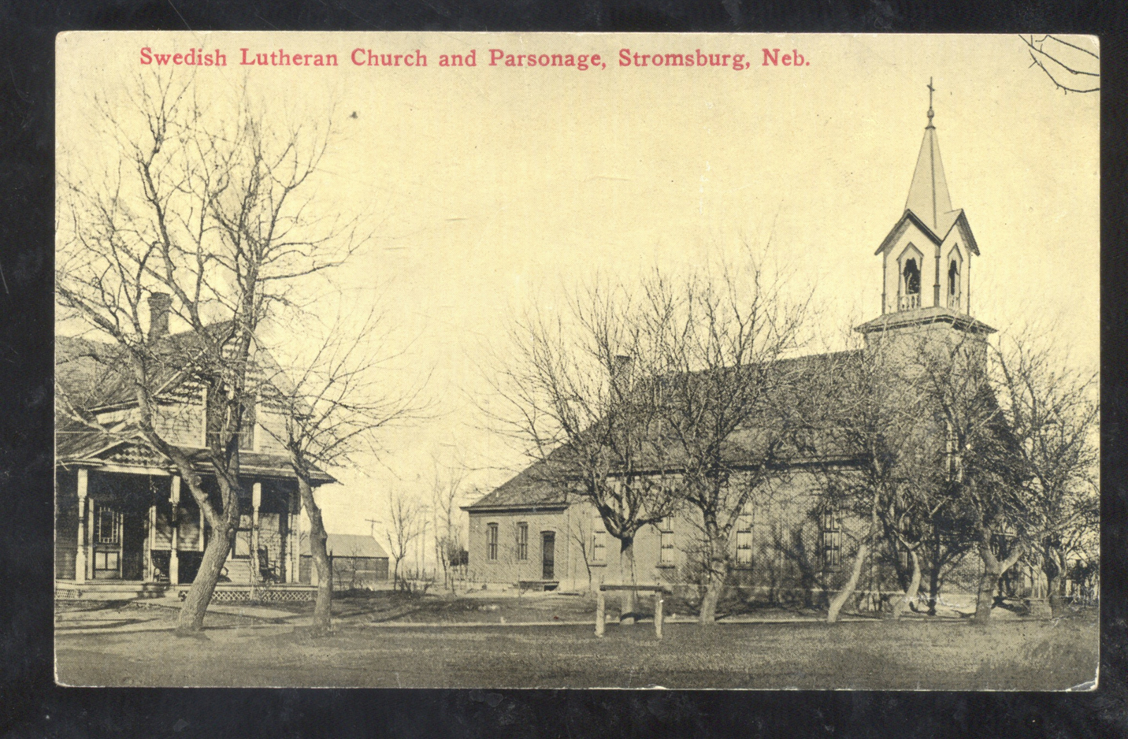STROMSBURG NEBRASKA SWEDISH LUTHERAN CHURCH VINTAGE POSTCARD HUBBERT ...