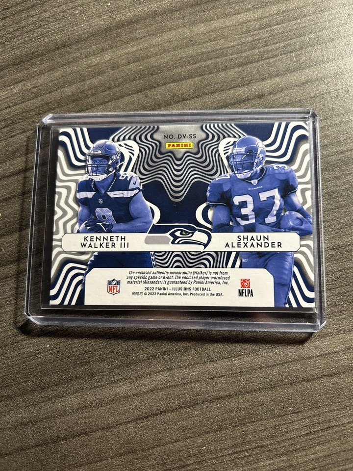 2022 Panini Illusions Deja Vu Kenneth Walker III Shaun Alexander Patch ...