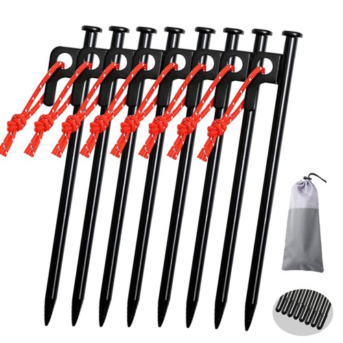 Tent Stakes Snow and Sand 12 inch Aluminium Alloy Tent Stakes Pegs Tent ...