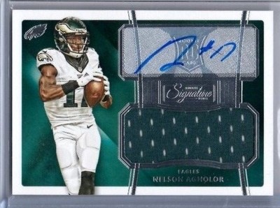 NELSON AGHOLOR 2015 Donruss Signature Series Autograph Auto Worn Jersey ...