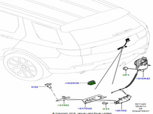 LAND ROVER UPPER TAILGATE SWITCH RANGE ROVER DISCOVERY SPORT VELAR ...