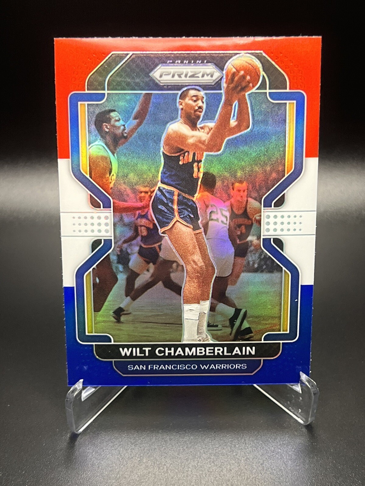 2021-22 Panini Prizm Wilt Chamberlain RED WHITE BLUE Prizm Card #260 ...