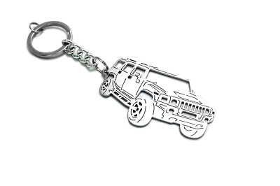 Stainless Steel Keychain Laser Cut Car Body Design Key Ring fit Hummer ...