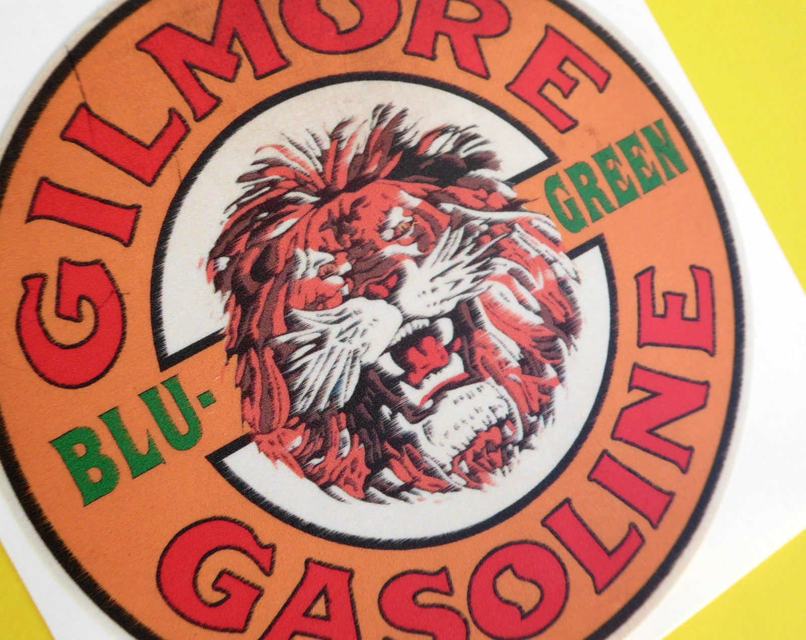 HOT ROD Retro worn 'GILMORE GASOLINE' vintage GAS AND OIL Sticker Decal ...