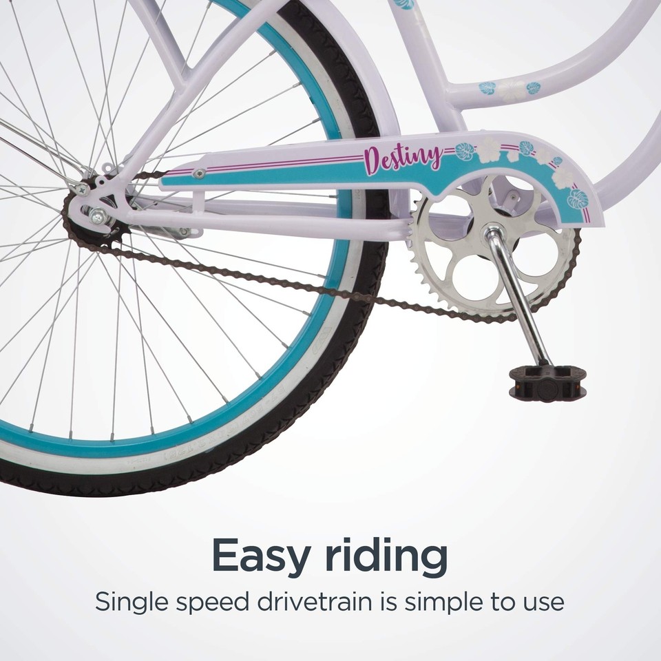 Schwinn baywood Cruiser Bike Featuring Steel Step Through Frame Purple ...