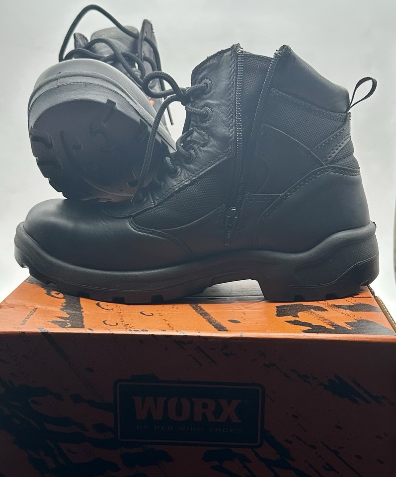 Brand New Red Wing Worx STX#5611 Work Boots – Black Waterproof – Size ...