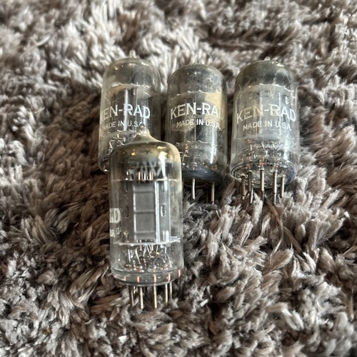5663 Lot Of 4 Ken Rad 12AX7 Pewter Plates Vacuum Tubes | eBay