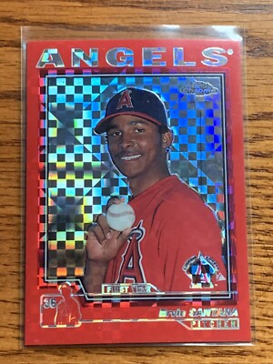 2004 Topps Chrome Red X-fractor ERVIN SANTANA #249 - Angels RC | eBay