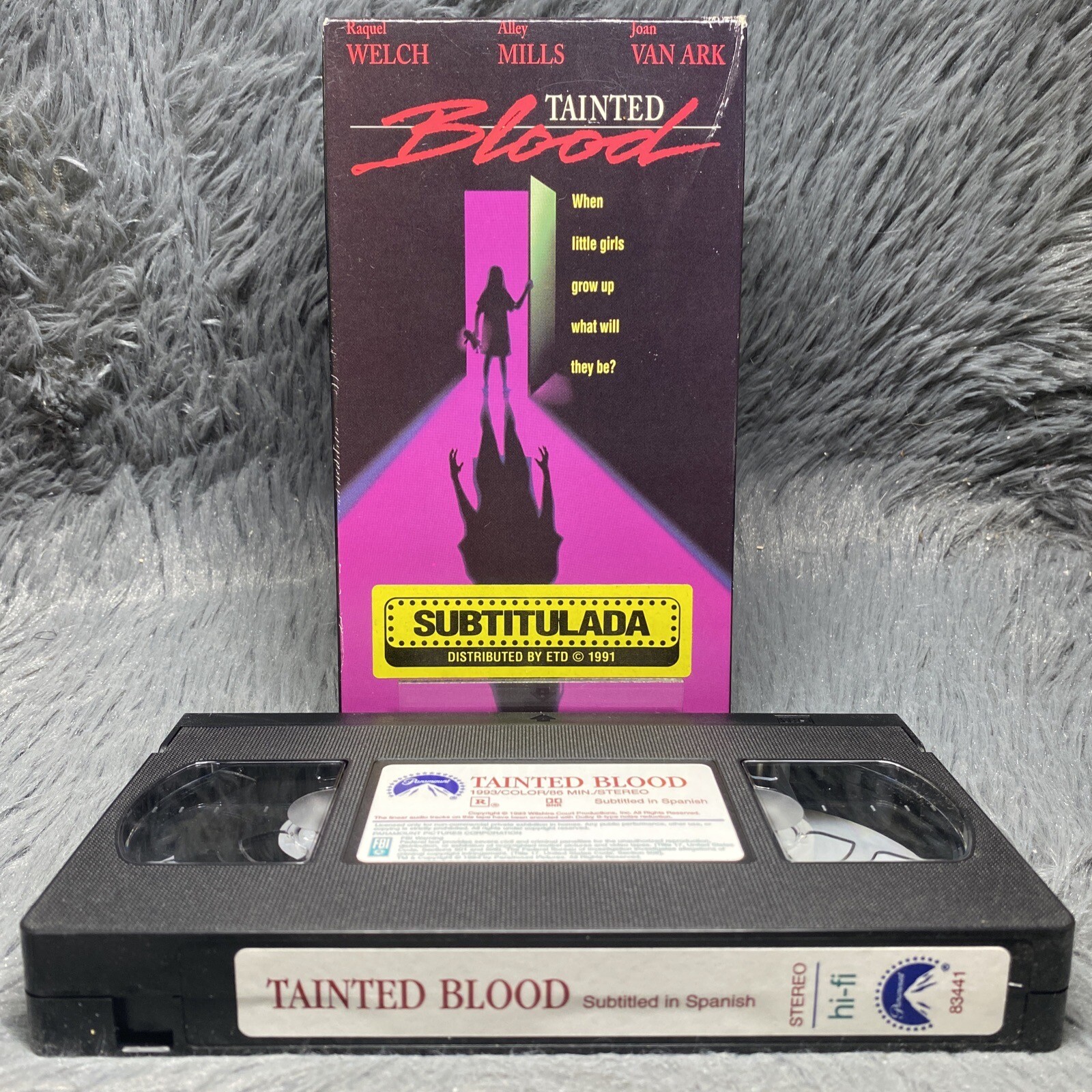 Tainted Blood VHS 1993 Horror Slasher Raquel Welch TV Movie Spanish ...