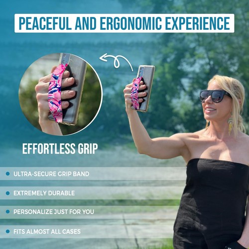 Universal Phone Grip Strap |Pack of 2| Reversible Phone Hand Strap for ...