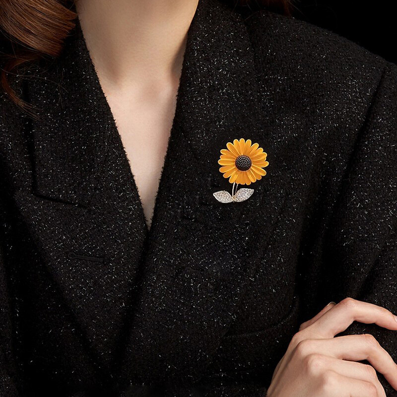 Sunflower Brooches For Women Unisex Enamel Summer Beauty Sunflower Party Office | eBay Australia