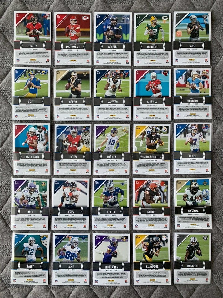 2021 Panini Score Next Level Stats Full Complete Set/Lot #NL1-NL25 🔥🏈 ...