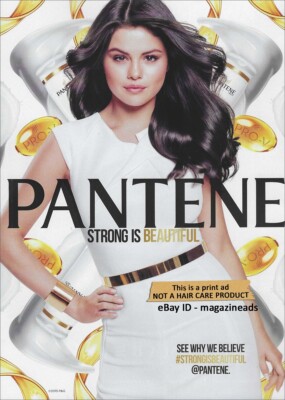 PANTENE Hair Care 1-Page PRINT AD 2015 SELENA GOMEZ beautiful brunette ...