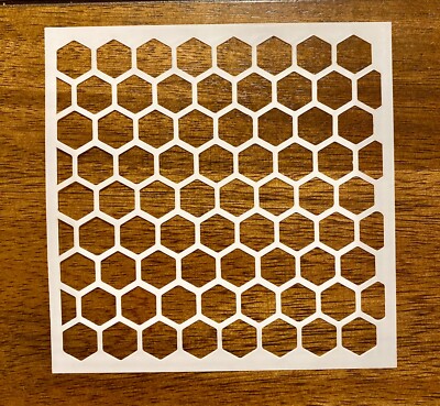 Honey Comb Reusable 10 MIL Laser Cut Mylar Stencil Art Supplie Airbrush ...