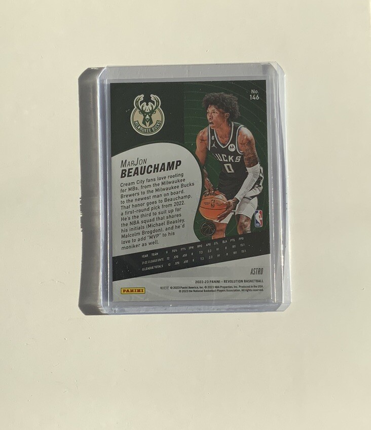 2022-23 Panini Revolution #146 MarJon Beauchamp Astro Parallel Rookie ...