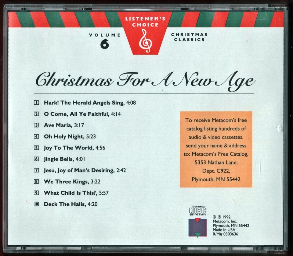 Christmas For A New Age: Listener's Choice Classics, Volume 6, 1992 | eBay