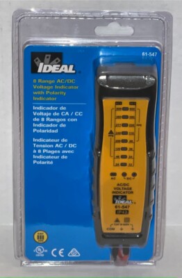 IDEAL 61-547 8 Range AC/DC Voltage Indicator with Polarity Indicator ...