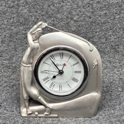 VTG 1991 Seagull Pewter Alarm Clock Golfer Etain Zinn Canada 4.5" | eBay