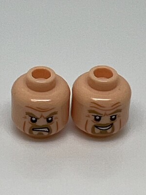 Lego Head Dual Sided LotR Goatee Smirk Determined Pattern (King Theoden ...
