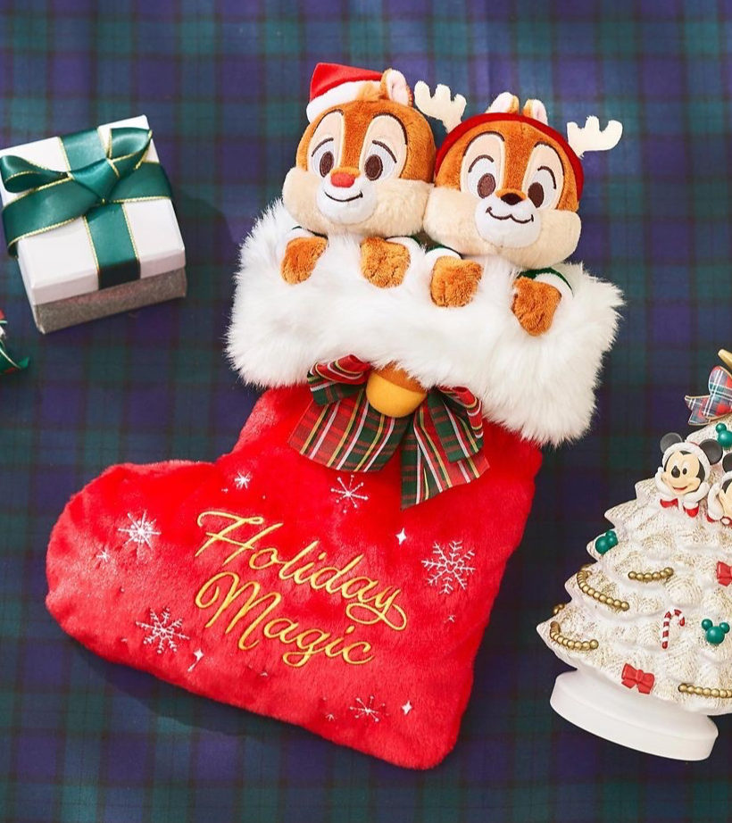 2025 Disney Store Japan Holiday Christmas Stocking Chip & Dale Plush ...