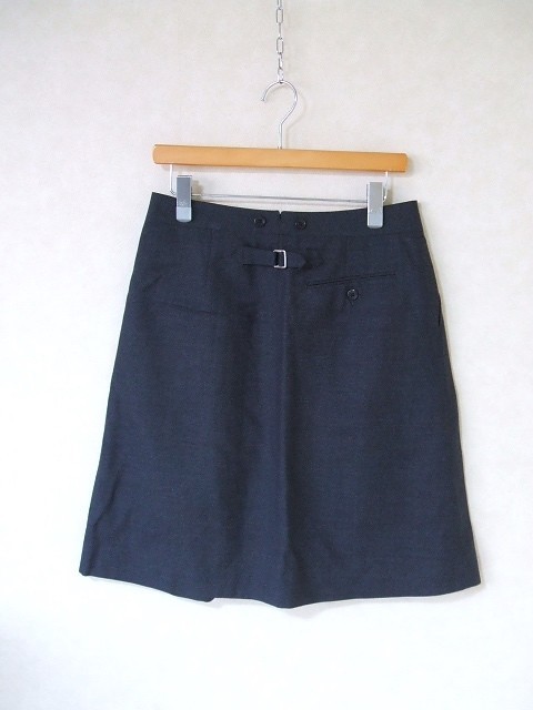 MARGARET HOWELL/FOX BROTHERS 578-132302 Tuck Skirt Linen Blend Size 3 2 ...