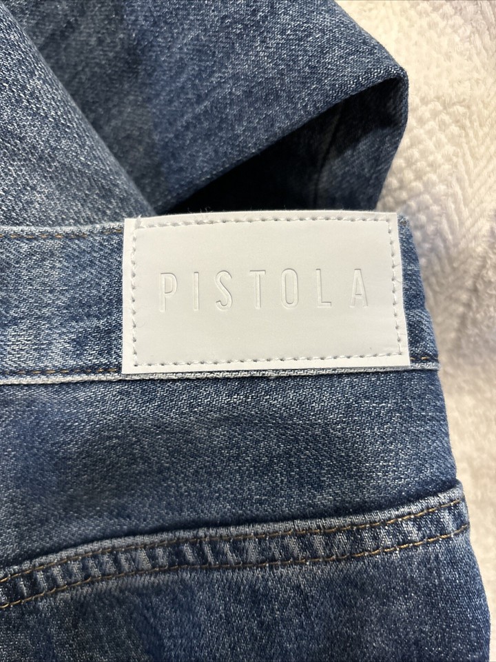 Pistola Jeans Womens 27 Medium Wash Button Fly Straight Leg 5 Pockets W ...