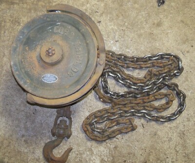 Vintage Ford Tribloc Engine Shop Garage Chain Fall Block Hoist, 1 Ton ...