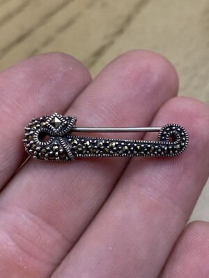 Rare Judith Jack Designer Signed Sterling Silver Marcasite Clothespin ...