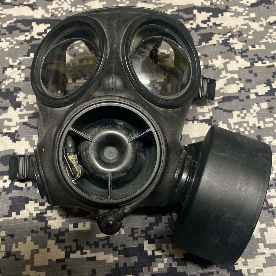 1987 SIZE 2 BRITISH ARMY SAS AVON S10 GAS MASK RESPIRATOR & FILTER ...