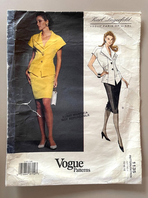 VOGUE Misses' Top,Skirt Karl Lagerfeld Pattern 1135 Size 14-18 UNCUT | eBay