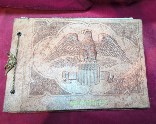 1920s-40s album, telegram Ft. Bragg, post mortem pic casket, Boeing 266 ...