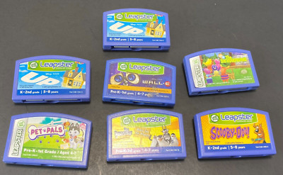Leap Frog Leapster Game Cartridges Lot Scooby Doo, Wall E, UP and More ...