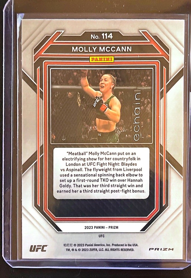 2023 UFC Panini Prizm Molly McCann Silver Disco RC Flyweight Rookie No ...