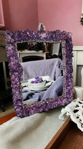 Amethyst Gemstone Bathroom Deco Mirror Picture Frame Wall Art ...