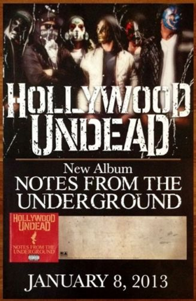 HOLLYWOOD UNDEAD Notes From Underground RARE Ltd Ed Tour Poster +BONUS ...