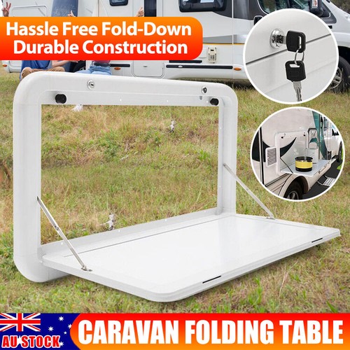 800x450mm Folding Caravan Table Picnic Camping Motorhome RV Locked ...
