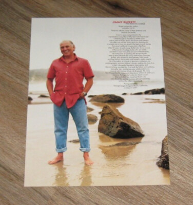 Jimmy Buffett original ONE magazine clipping page PHOTO article | eBay