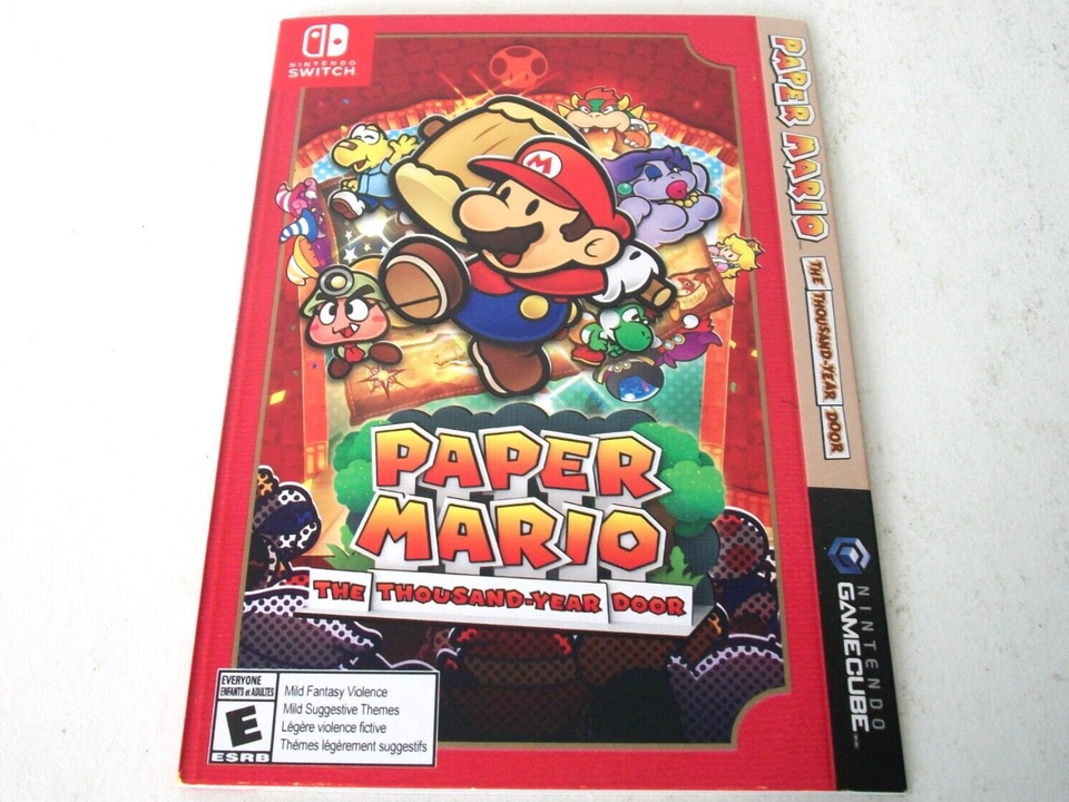 Paper Mario The Thousand Year Door Slipcover Only NO GAME Nintendo ...