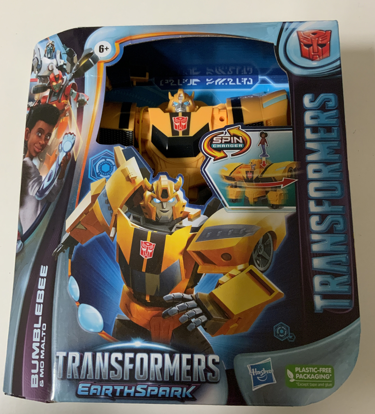 🧷 Transformers EarthSpark Bumblebee Mo Malto Spin Changer 8" Hasbro 🆕 | eBay